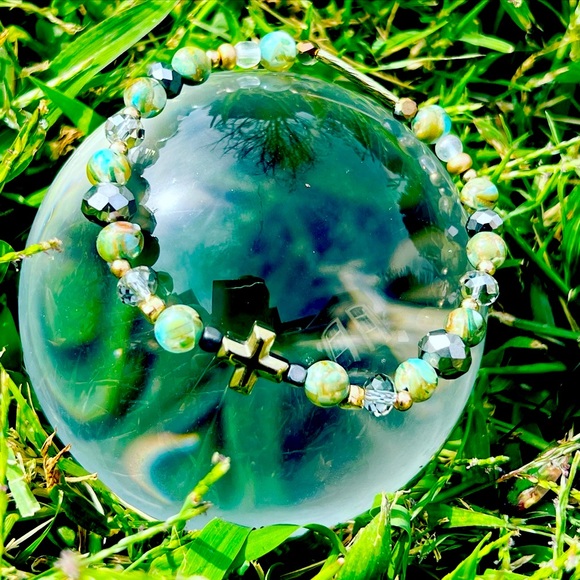 BRAVElets by Ava | Jewelry | Bravelets By Ava Green And Gold Bracelet ...